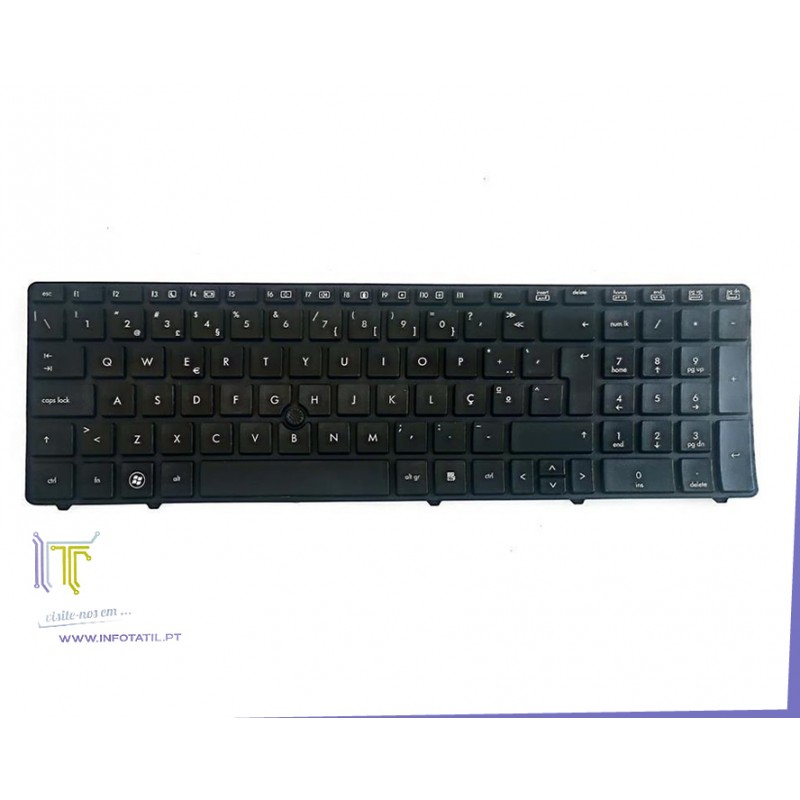 HP EliteBook 8560P Teclado PT S/Point Stick - 641181-131